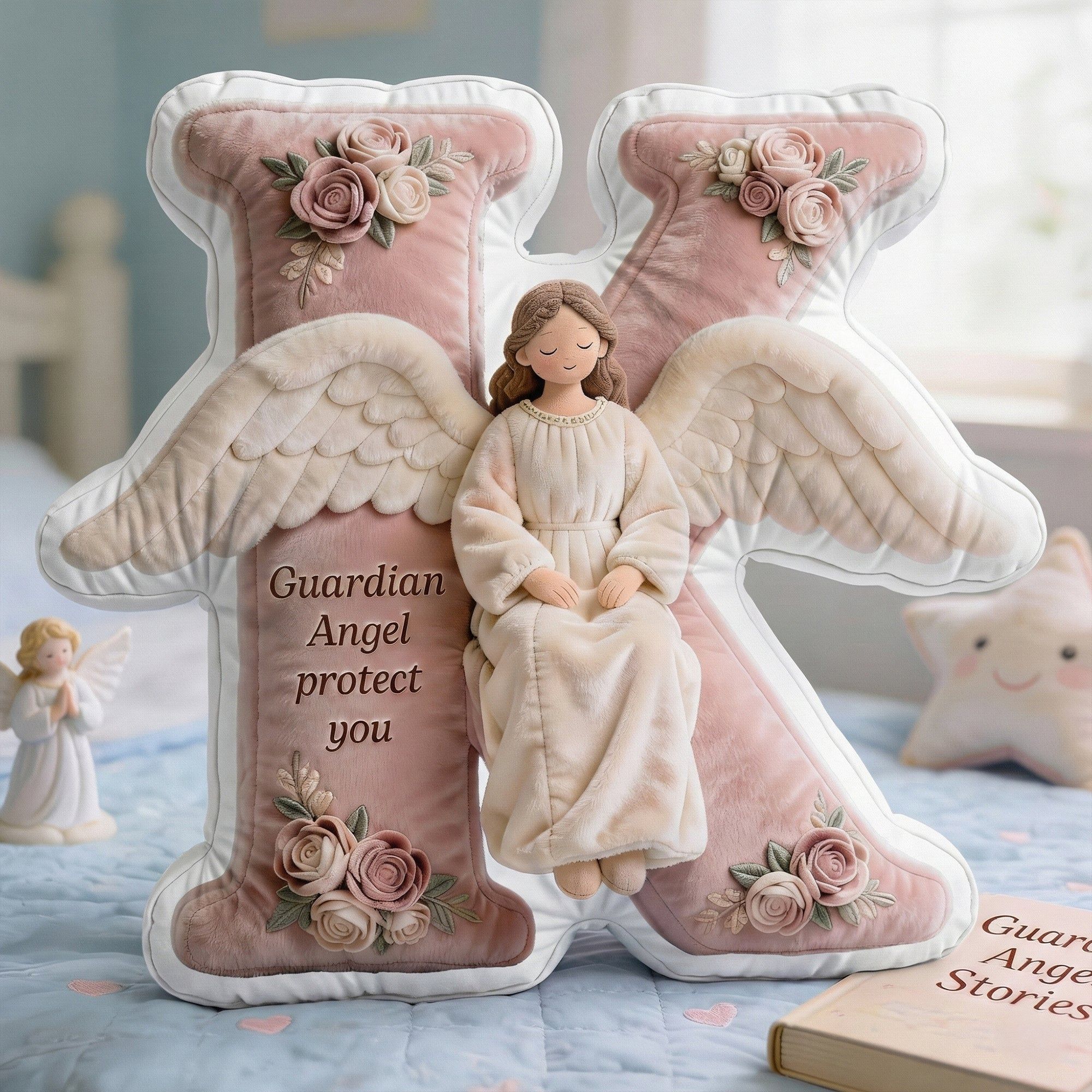 Guardian Angel Alphabet Pillow – Personalized Gifts For Loved Ones