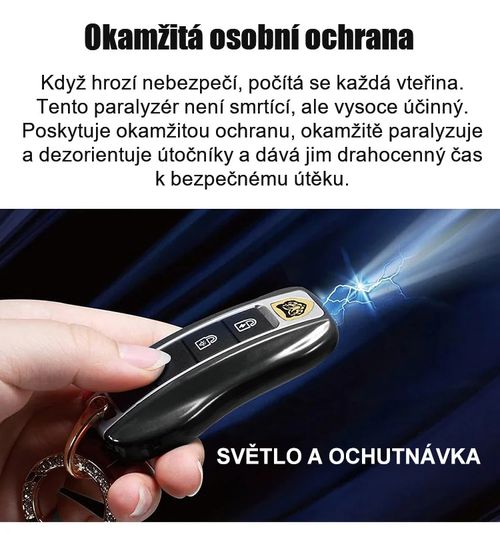 VOLTIC V77 3-in-1 stun gun, flashlight and car key alarm
