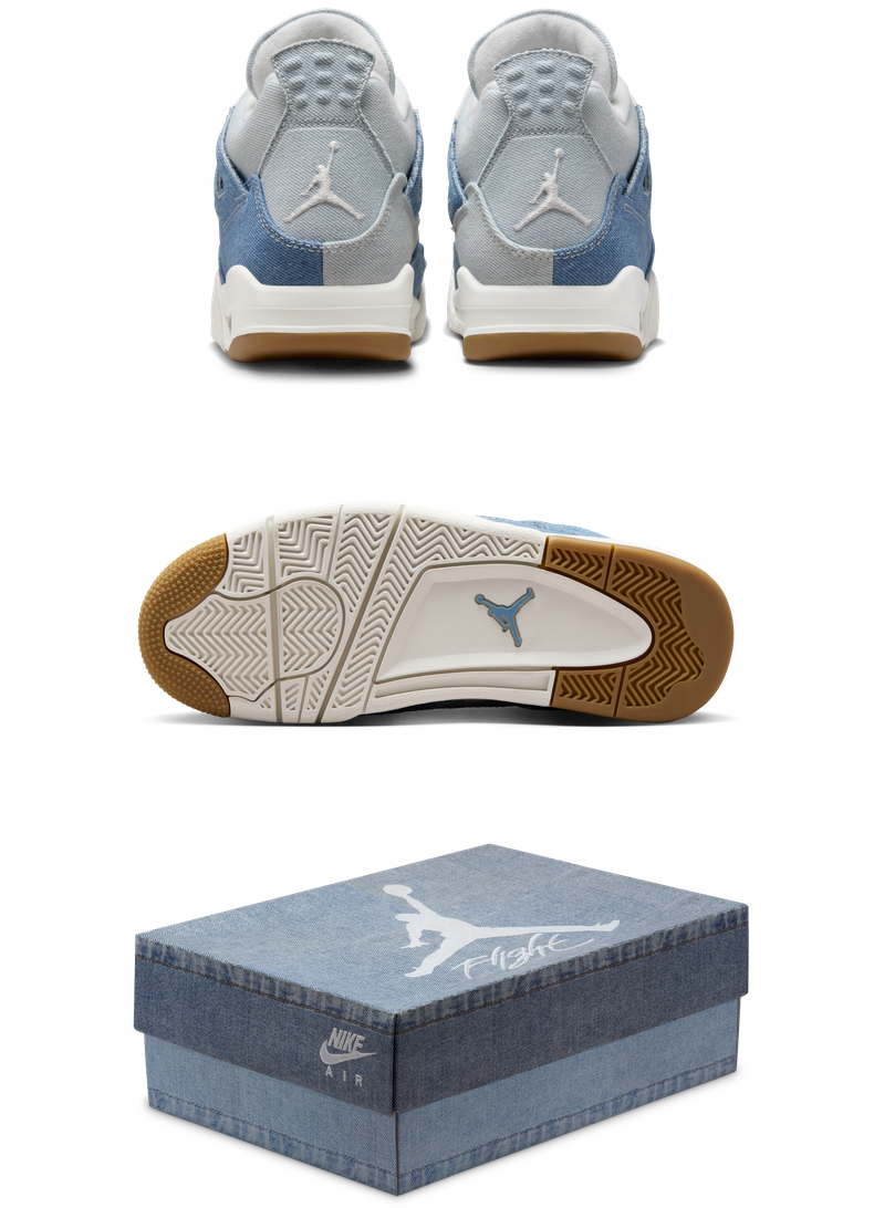 Nike Jordan Women's AJ4 Mix & Match Denim Casual Shoes Cushioning ...
