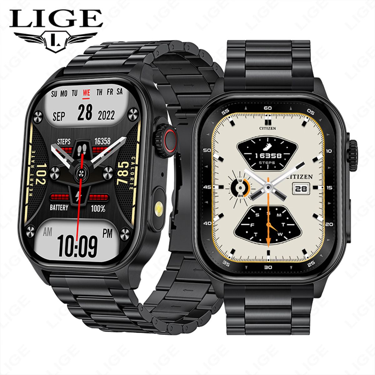 KM02 Touch HD Large-Screen Smart Watch – Heart Rate, Blood Oxygen ...