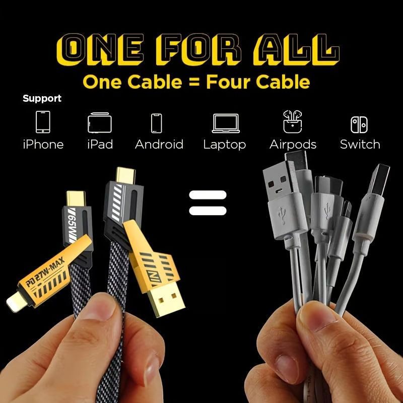 🔥🔥4 in 1 Convertible Fast Data Cable