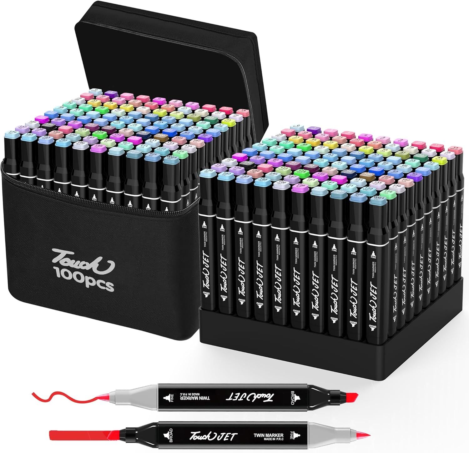 Alcohol Markers, 100 Colors Dual Tip Art markers, Drawing Markers ...